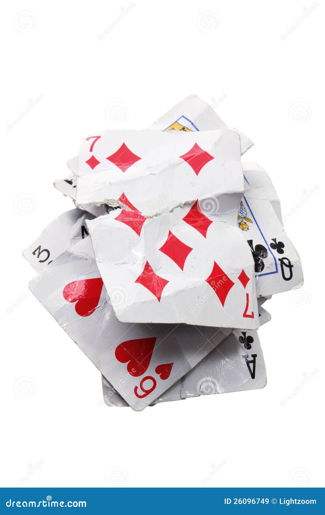 Crumpled Playing Cards stock image. Image of pastime - 26096749