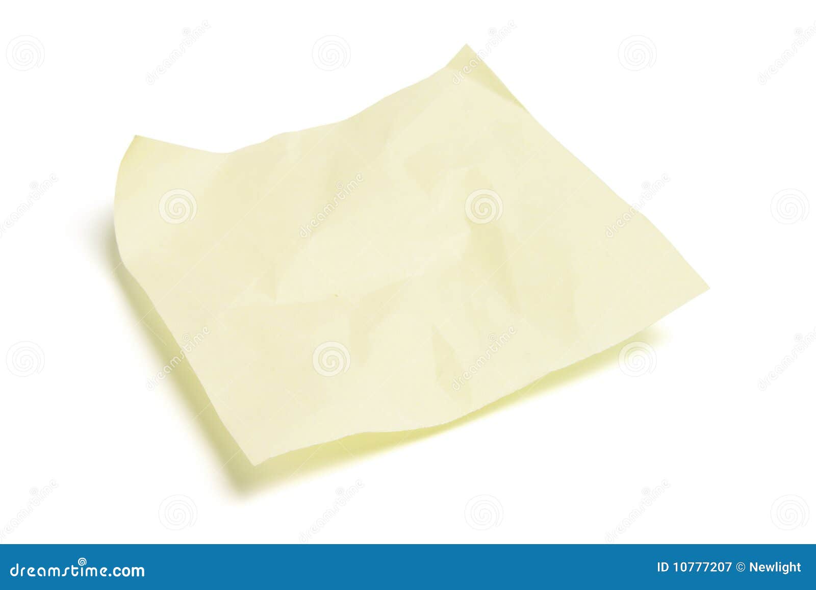 Crumpled Post it Note Paper Stock Image - Image of supplies, stationery ...