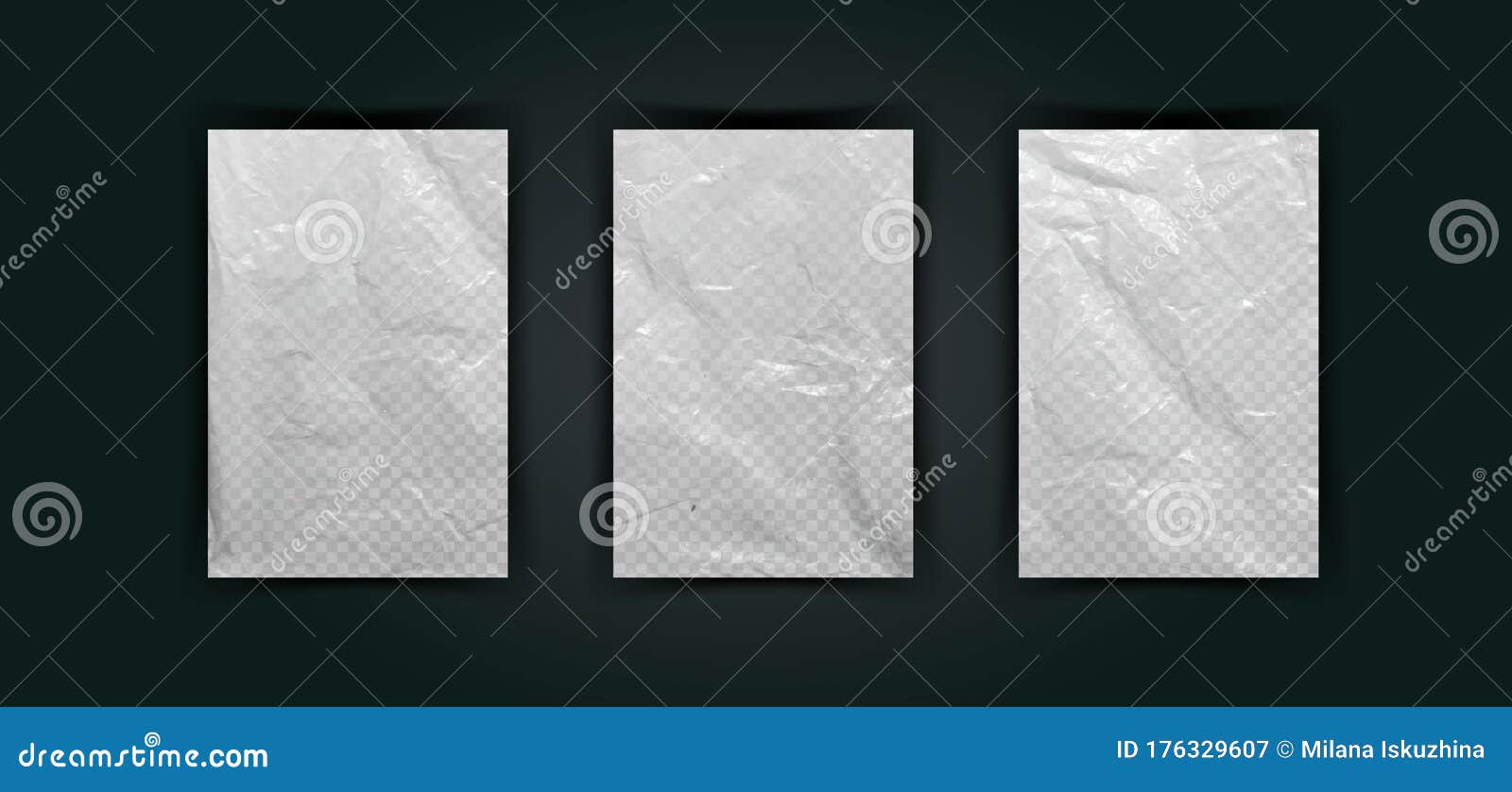Crumpled Poster. Glued Paper. Vector Realistic Stock Vector ...