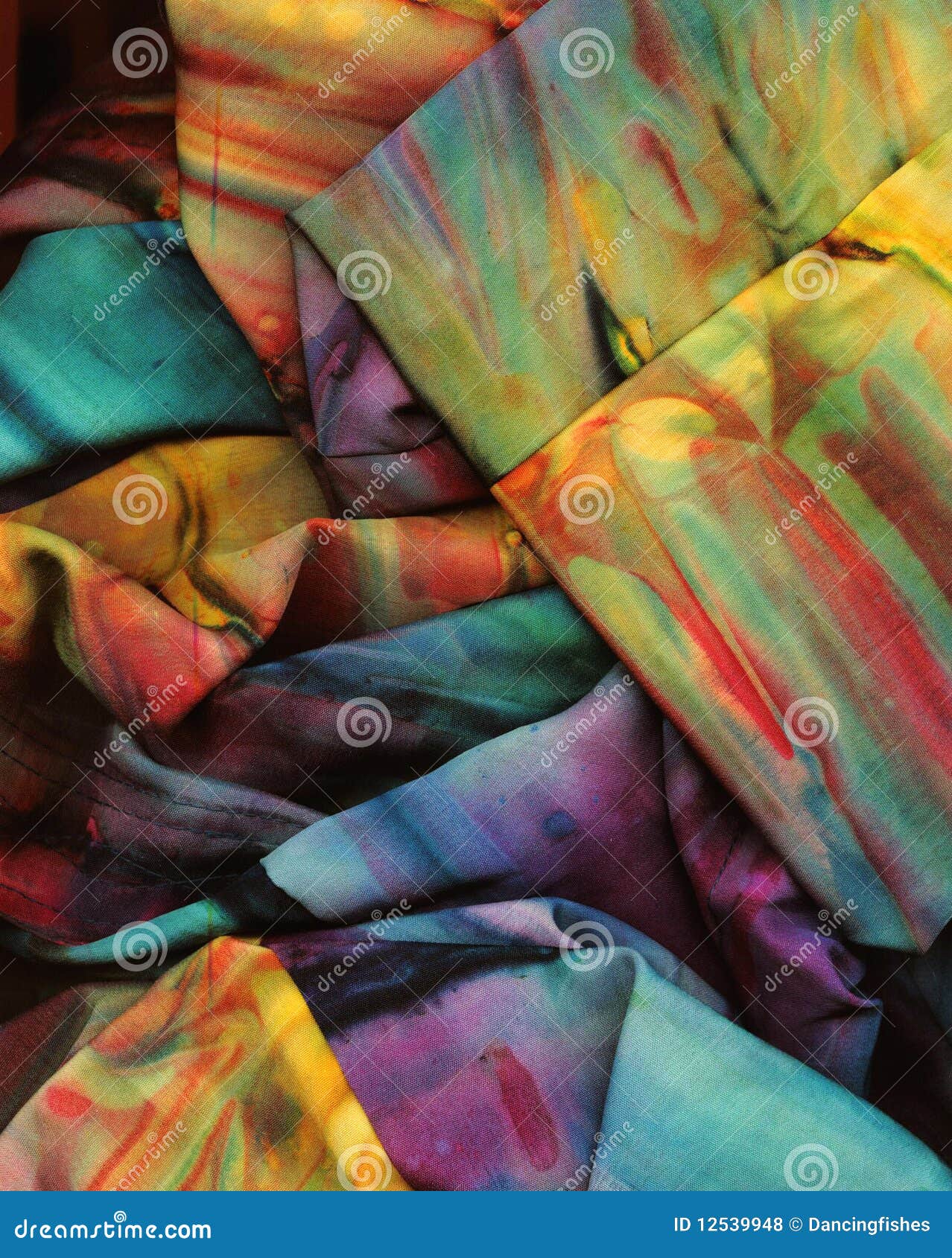 Crumpled rainbow sari stock photo. Image of blue, asian - 12539948