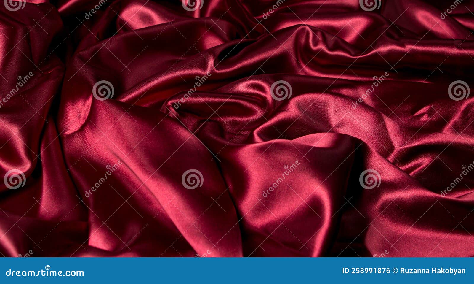 Crumpled Red Fabric As a Background for the Image. Stock Photo - Image ...