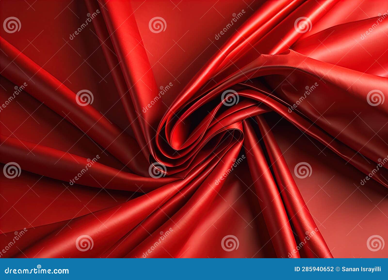 Crumpled Red Fabric, Closeup View. Ai Generative Stock Photo - Image of ...