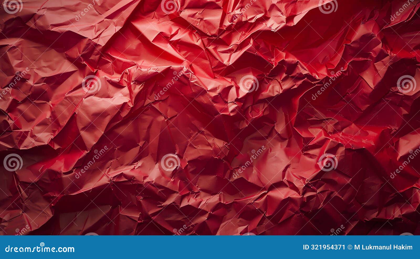 Crumpled Red Paper Texture Abstract Background with Light Reflections ...