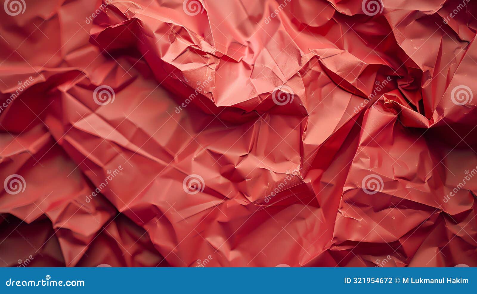 Crumpled Red Paper Texture Abstract Background with Light Reflections ...