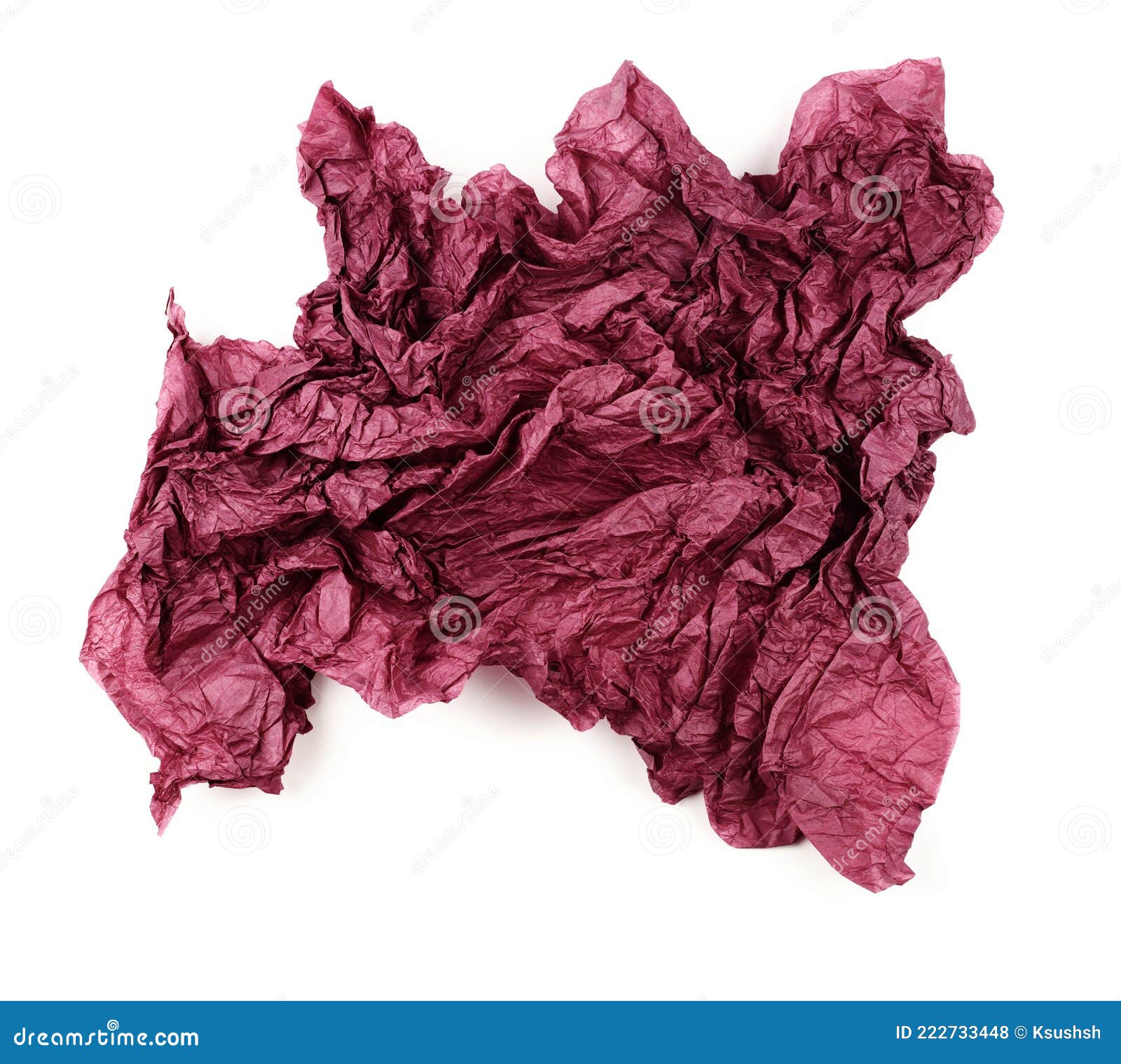 Crumpled red tissue paper stock photo. Image of edge - 222733448