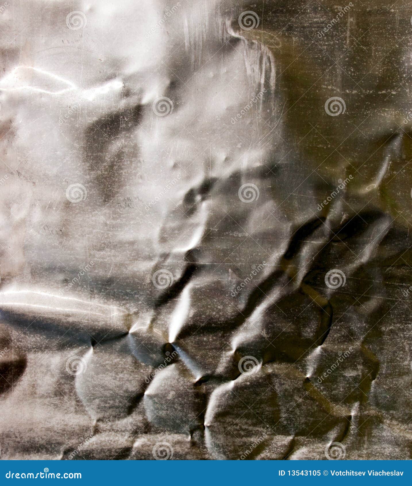 Crumpled sheet metal stock image. Image of aged, material - 13543105