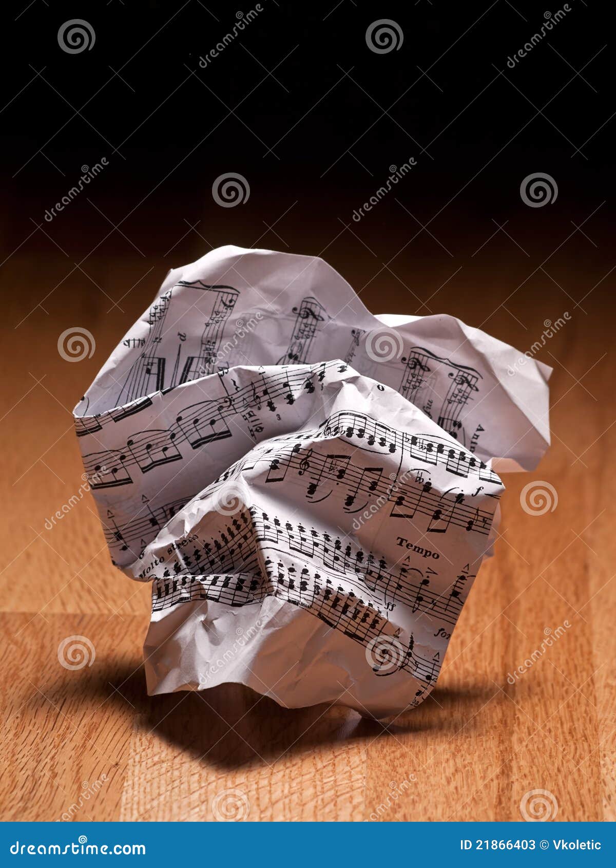 Crumpled Sheet of Music Notes Stock Image - Image of classical, sheet ...