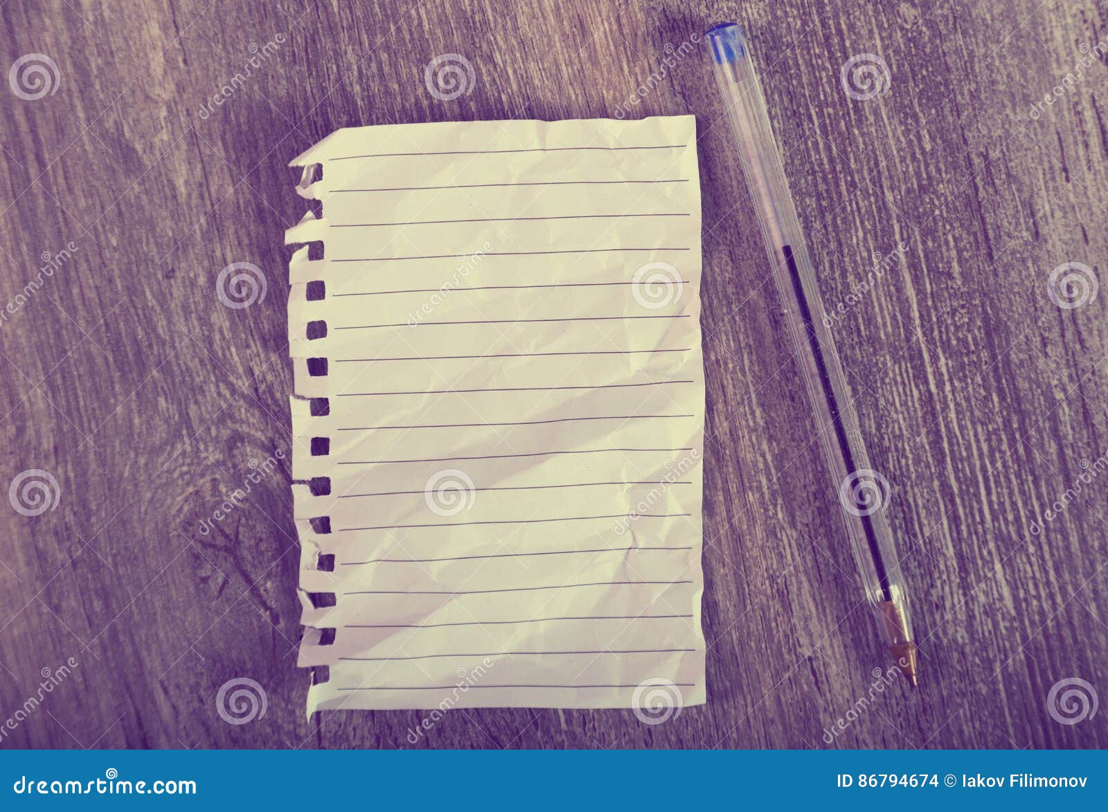 Crumpled sheet notebook stock photo. Image of right, page - 86794674