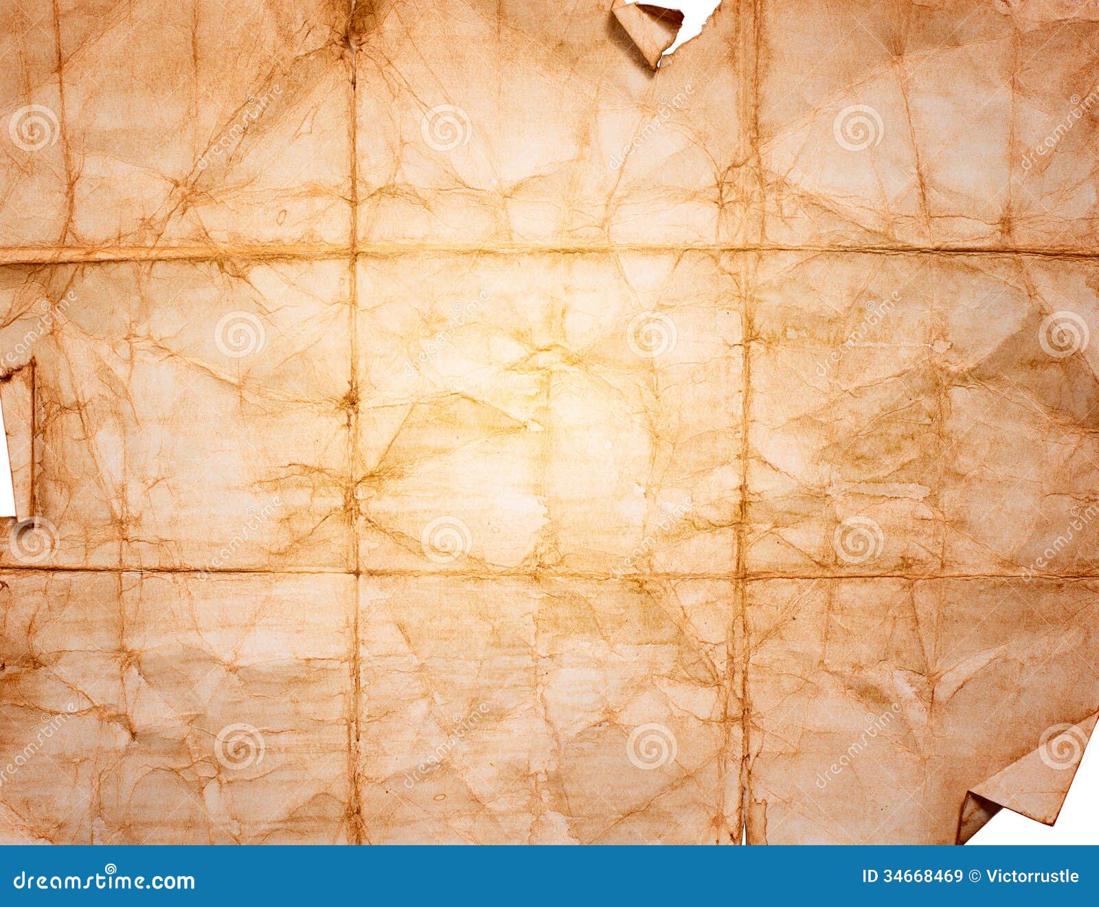 Crumpled Sheet of Old Paper, Stock Image - Image of flattened, cracked ...