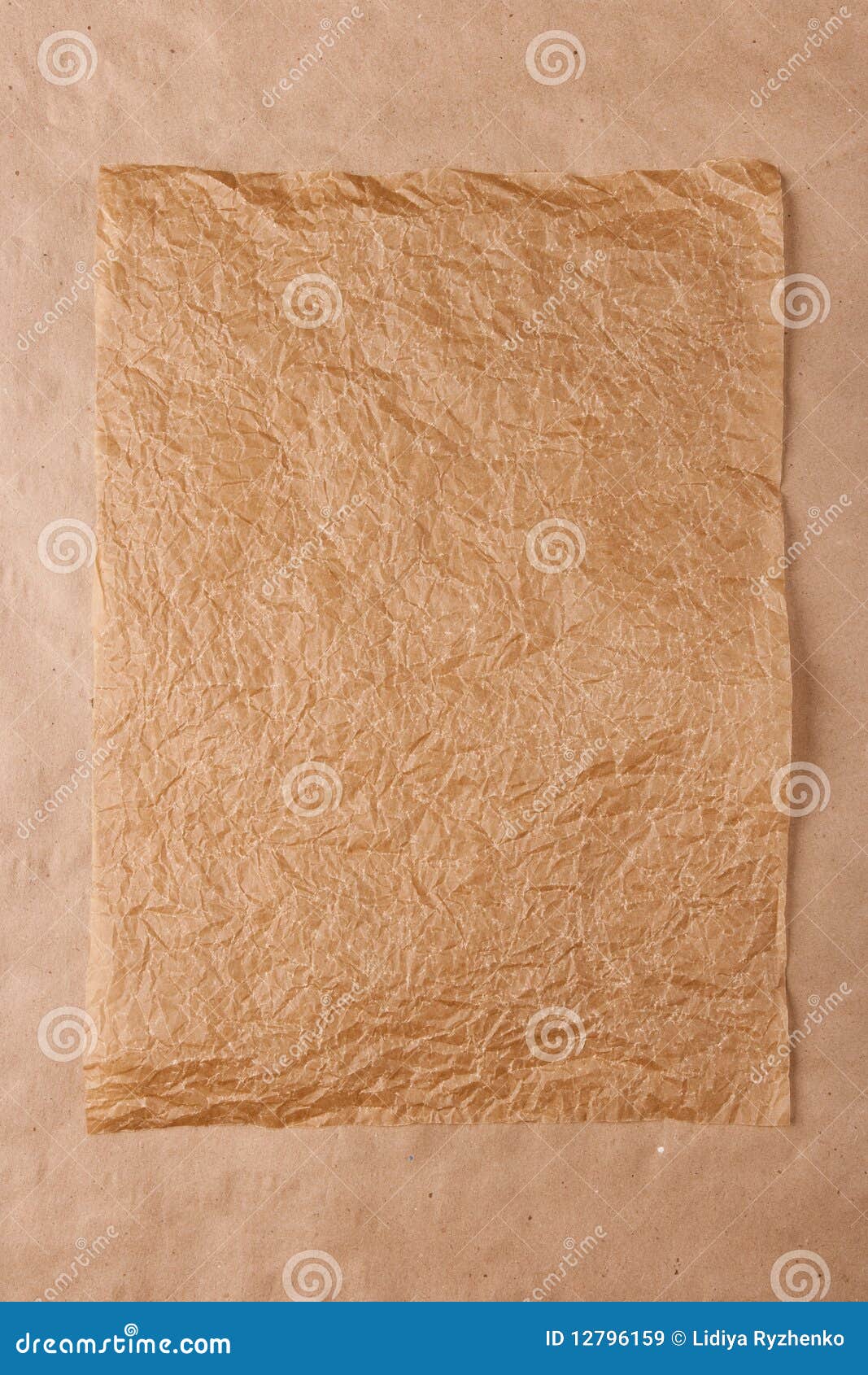 Crumpled Sheet of Parchment on Packing Paper Stock Image - Image of ...