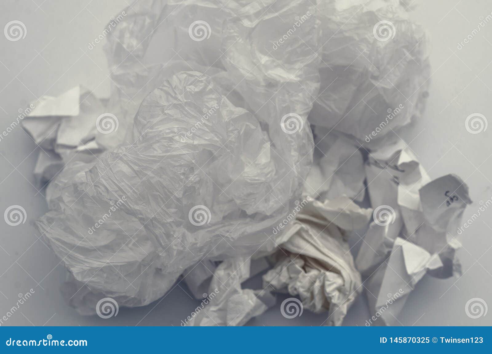 Crumpled Sheets of Paper, Trash. Pollution, Waste, Ecology Stock Image ...