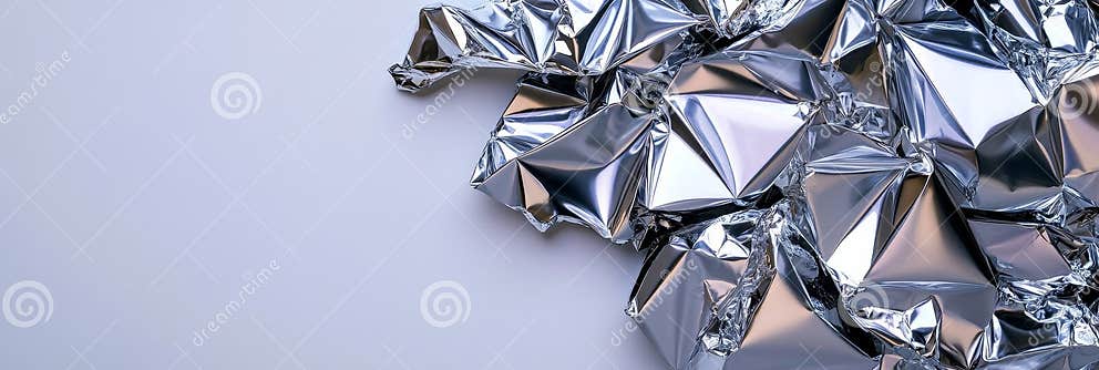 Crumpled Silver Foil Packaging Abstract Abstract Image of Crumpled ...