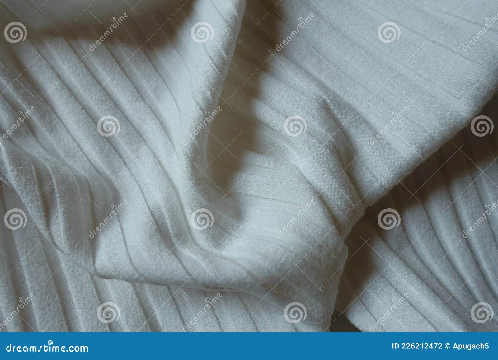 Crumpled White Cotton Ribbed Elastic Fabric Stock Photo - Image of ...