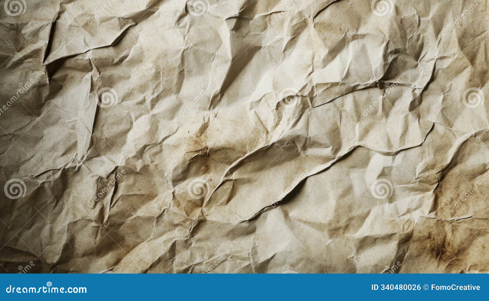 Crumpled and Stained Brown Paper Texture Stock Illustration ...