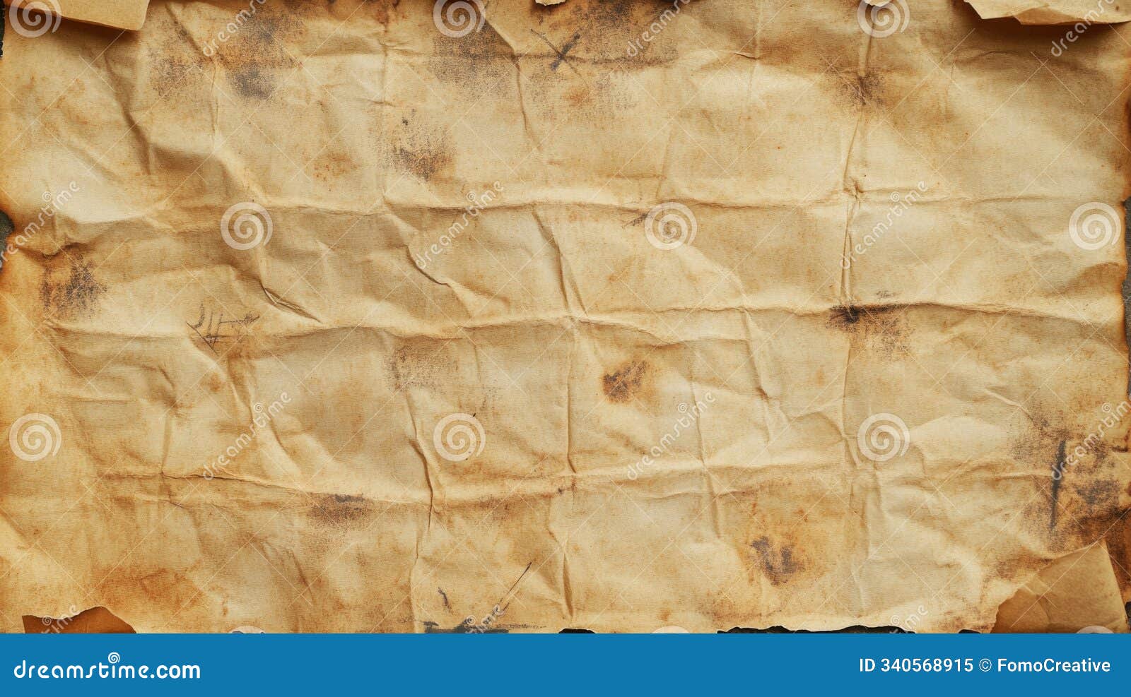Crumpled and Stained Brown Paper Texture Stock Illustration ...
