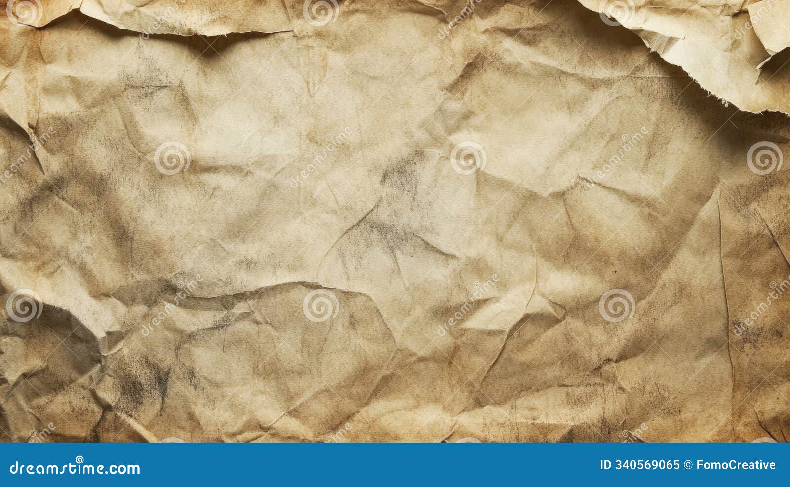 Crumpled and Stained Brown Paper Texture Stock Illustration ...