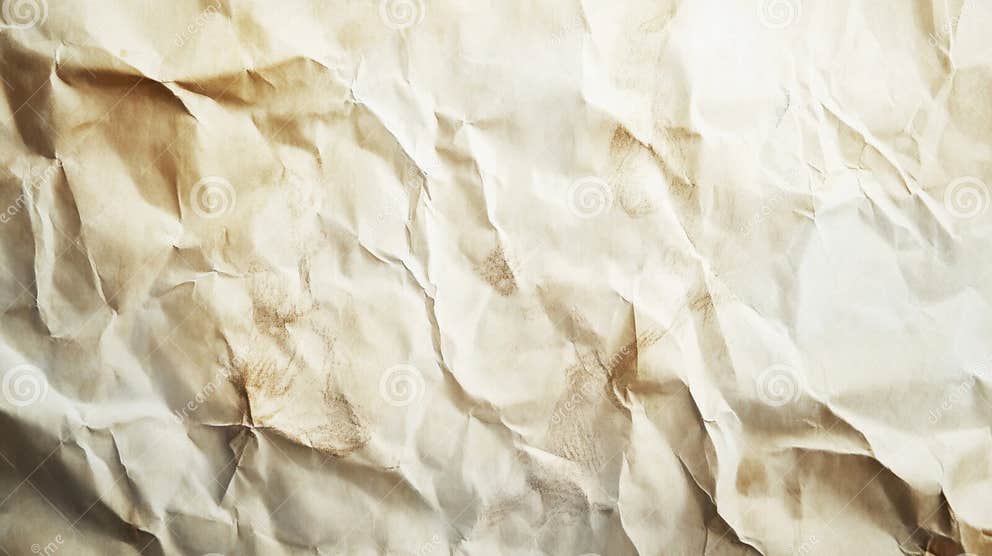 Crumpled and Stained Paper Texture Stock Illustration - Illustration of ...