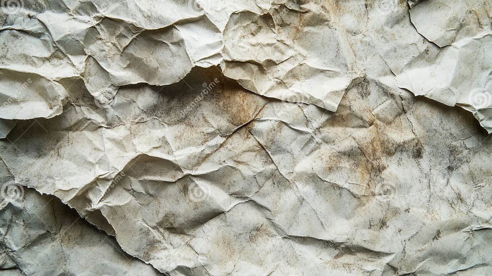 Crumpled and Stained White Paper Texture Stock Illustration ...