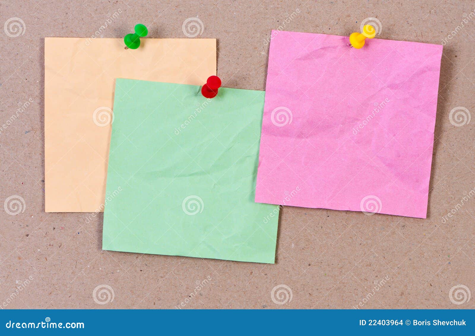 Crumpled sticky notes. stock photo. Image of blank, cardboard - 22403964