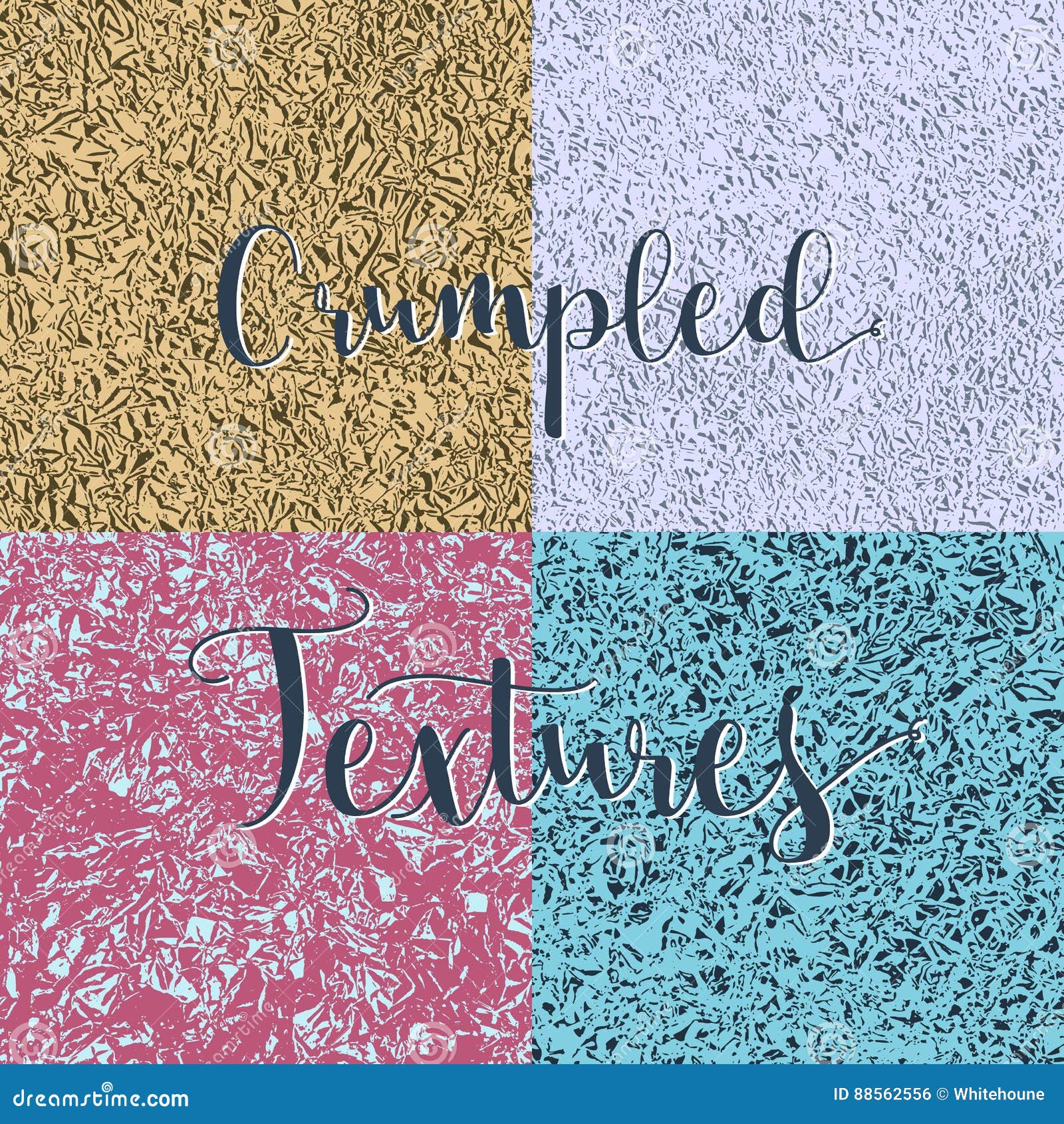 Crumpled Textures Collection Stock Vector - Illustration of textures ...