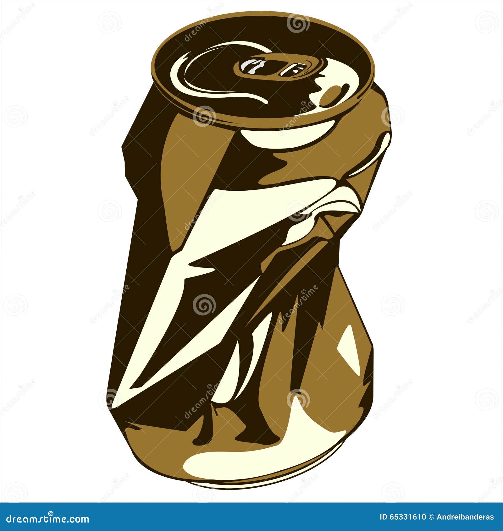 Crumpled Tin Can Vector Illustration | CartoonDealer.com #65331610
