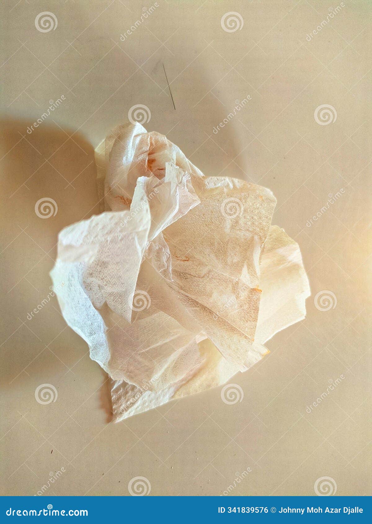 Crumpled Tissue Paper on the Table Stock Photo - Image of abstract ...