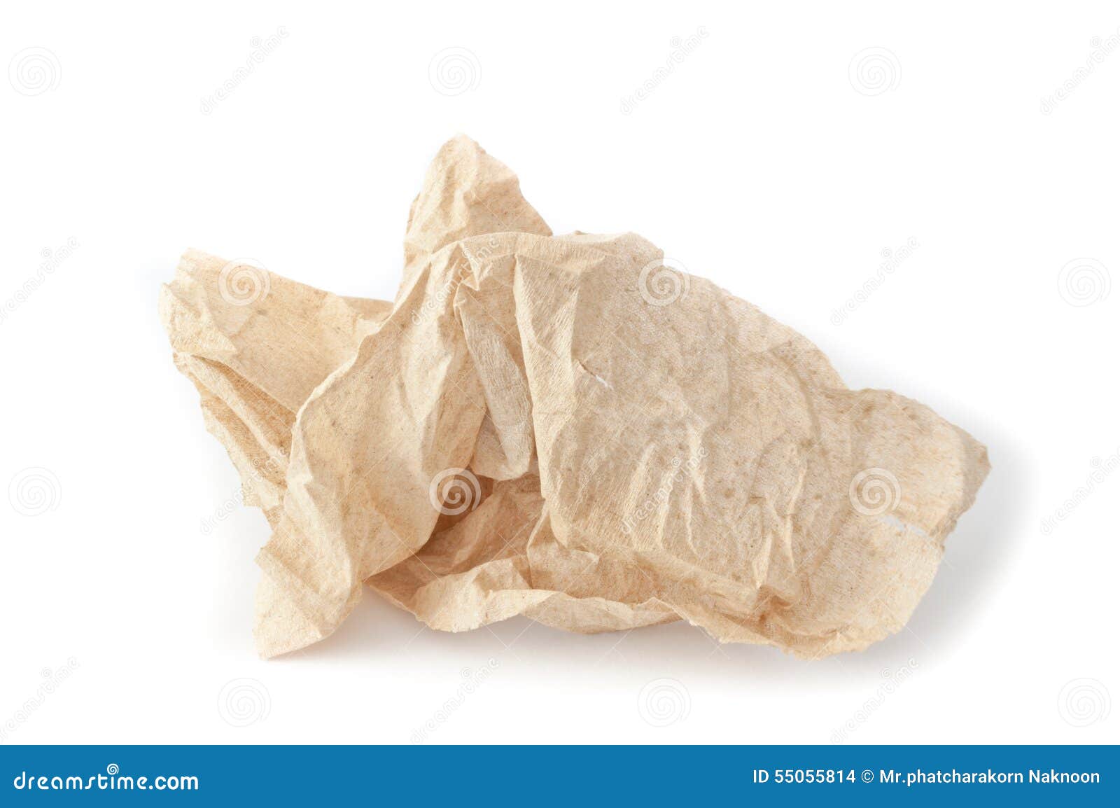 Crumpled Tissue Paper Texture on a White Background Stock Photo - Image ...