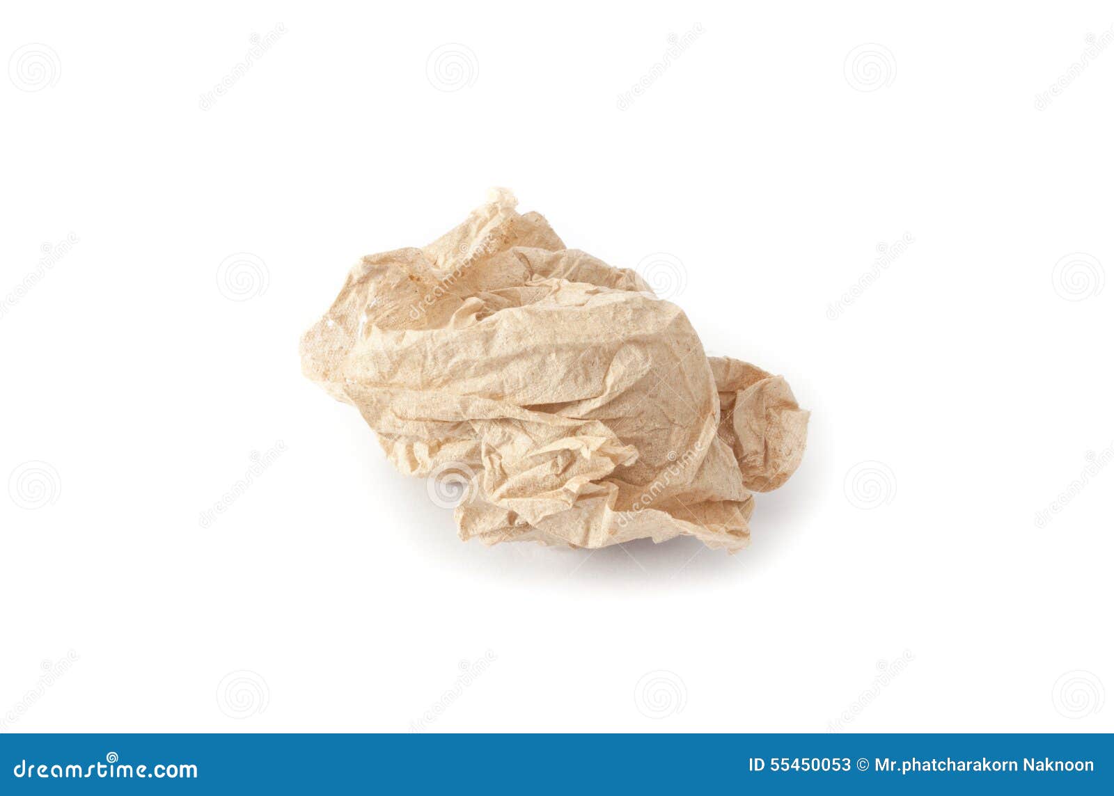 Crumpled Tissue Paper Texture on a White Background Stock Image - Image ...