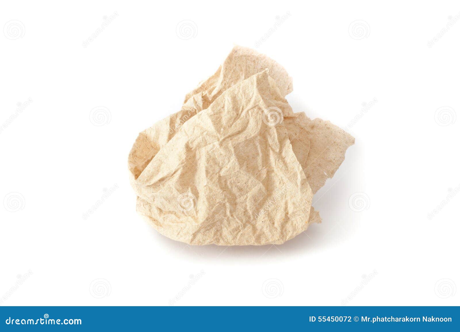 Crumpled Tissue Paper Texture on a White Background Stock Photo - Image ...