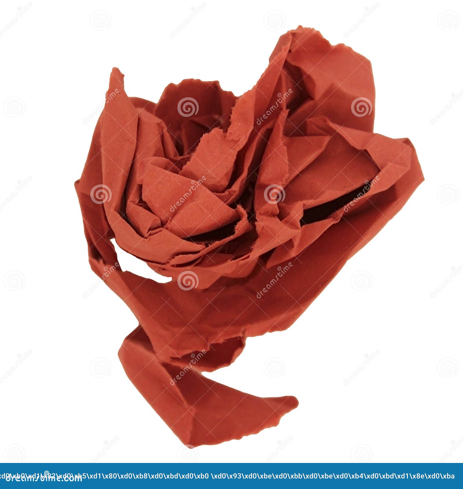 Crumpled Torn Texture Paper in Red Color Stock Photo - Image of ...