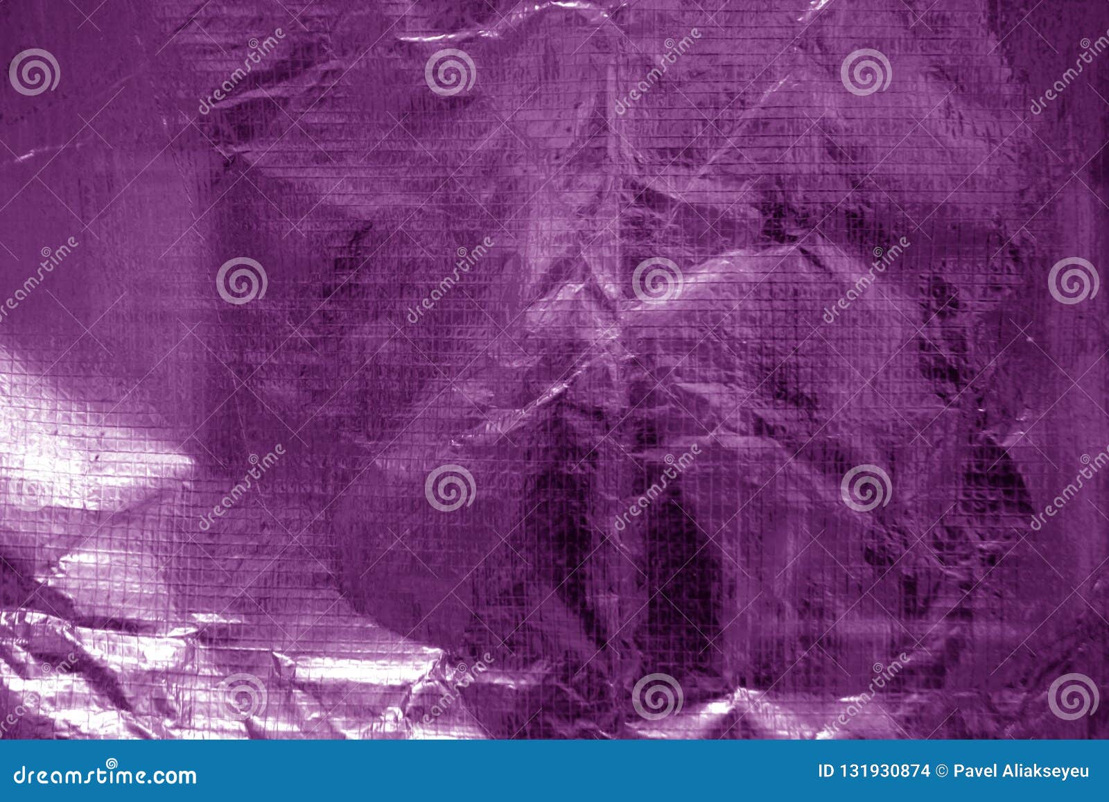 Crumpled Transparent Plastic Surface in Purple Color Stock Photo ...