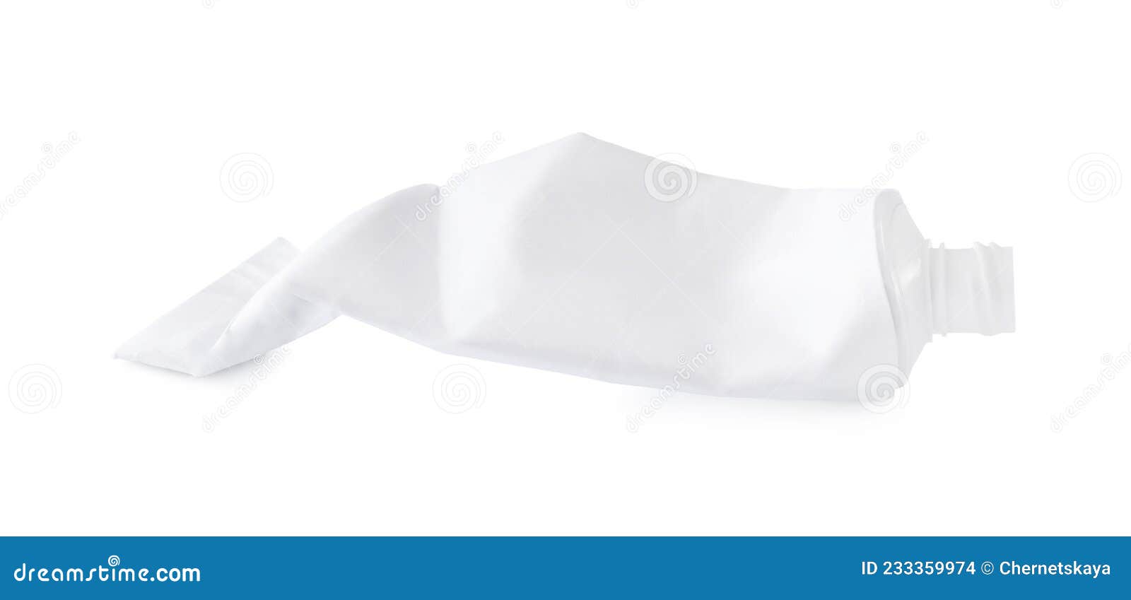 Crumpled Tube of Toothpaste Isolated on White Stock Photo - Image of ...