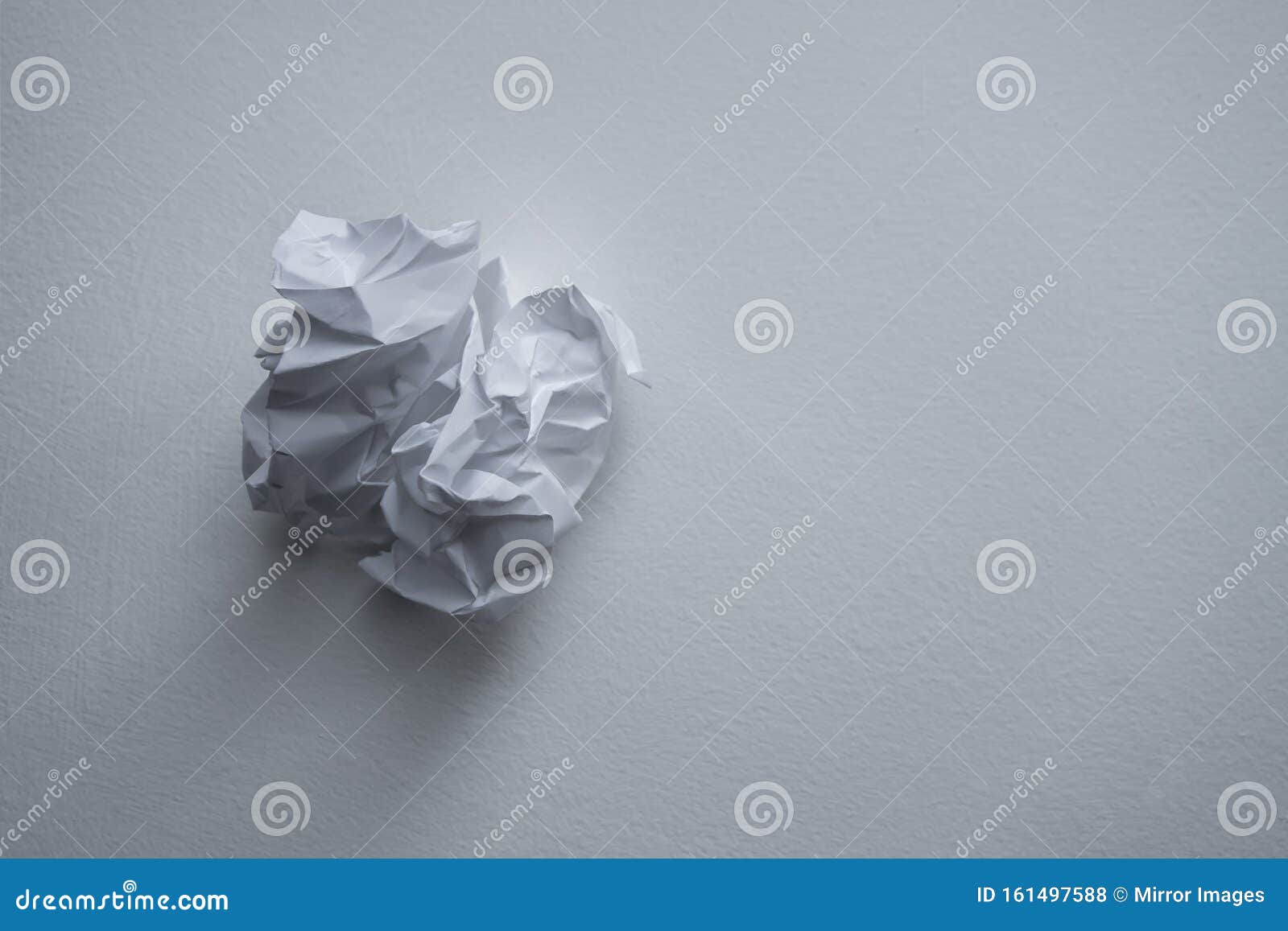 Crumpled Up Thoughts on a Sheet of Paper. Trashed Discarded Stock Photo ...