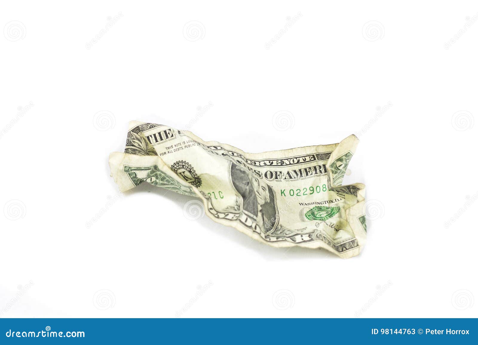 Crumpled Us Currency stock image. Image of bank, greed - 98144763