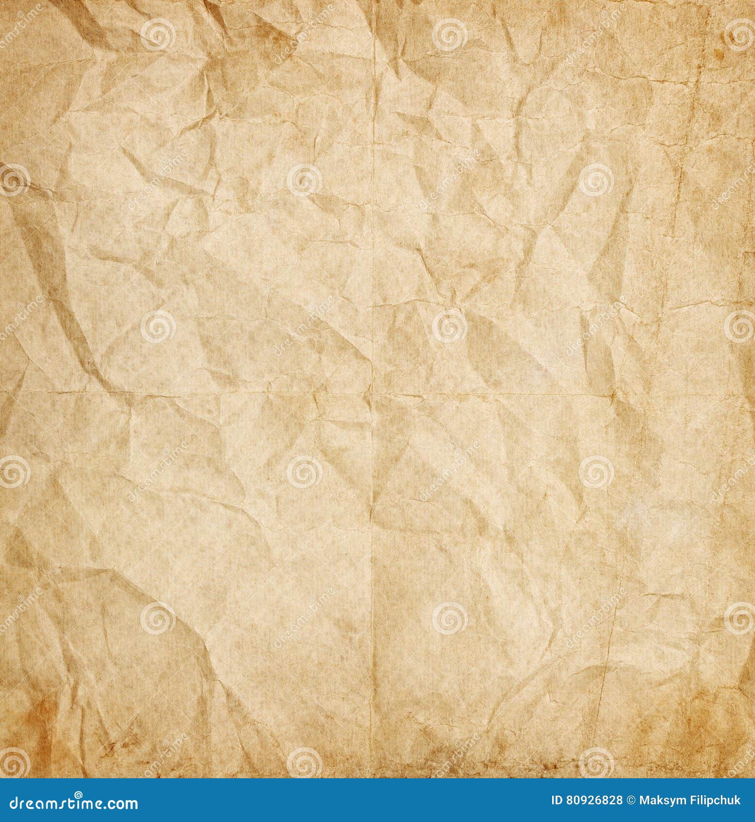 Crumpled Vintage Paper with Dark Borders Stock Photo - Image of dark ...