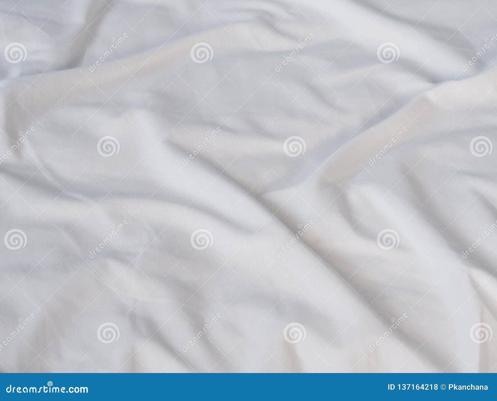 Crumpled White Bedsheet Surface Stock Photo - Image of hotel, clean ...