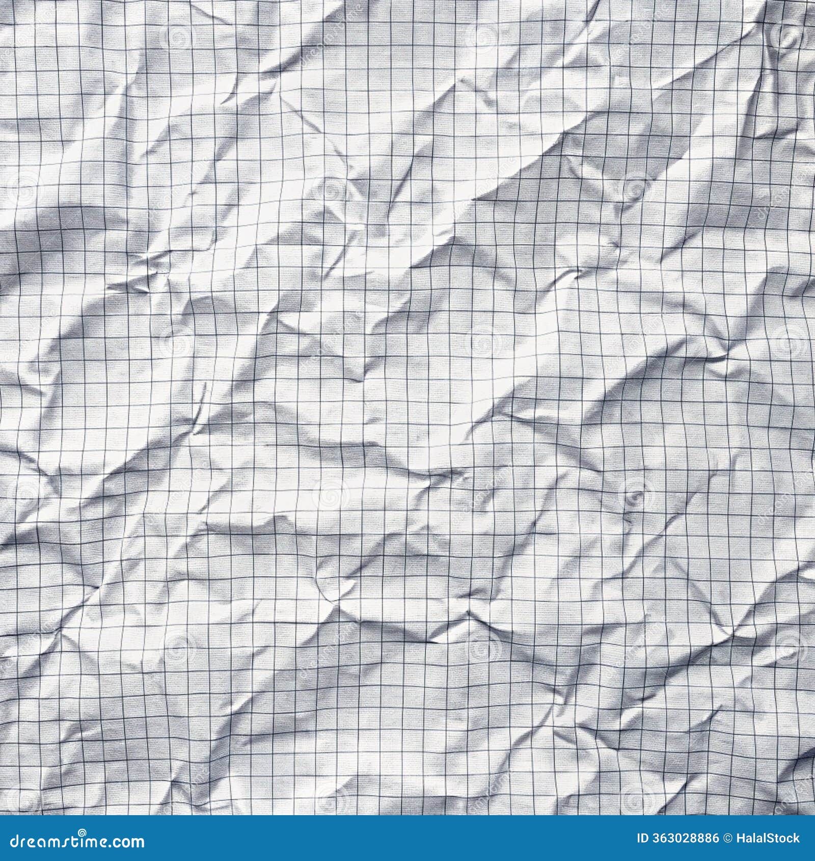 Crumpled White Checkered Paper Background for Creative Design Stock ...