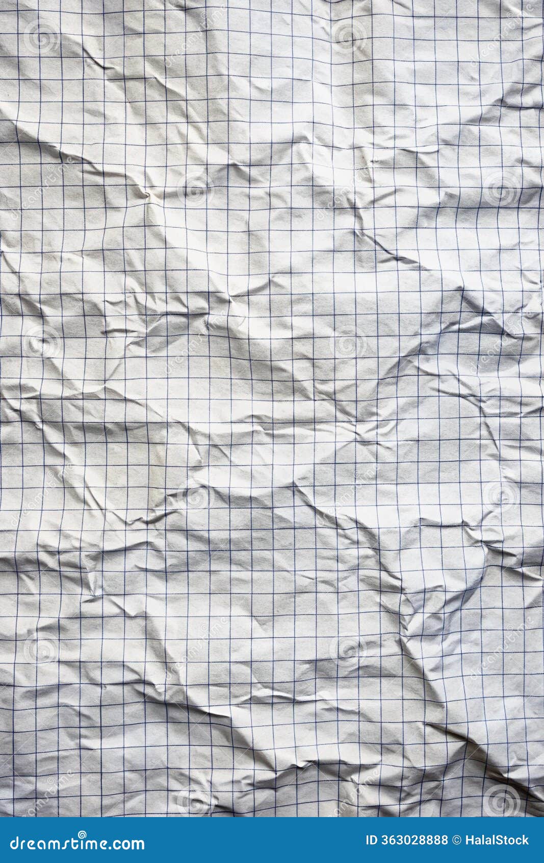 Crumpled White Checkered Paper Background for Creative Design Stock ...