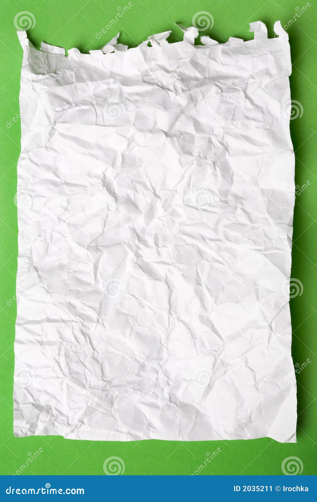 Crumpled white notepaper stock image. Image of piece, crinkly - 2035211