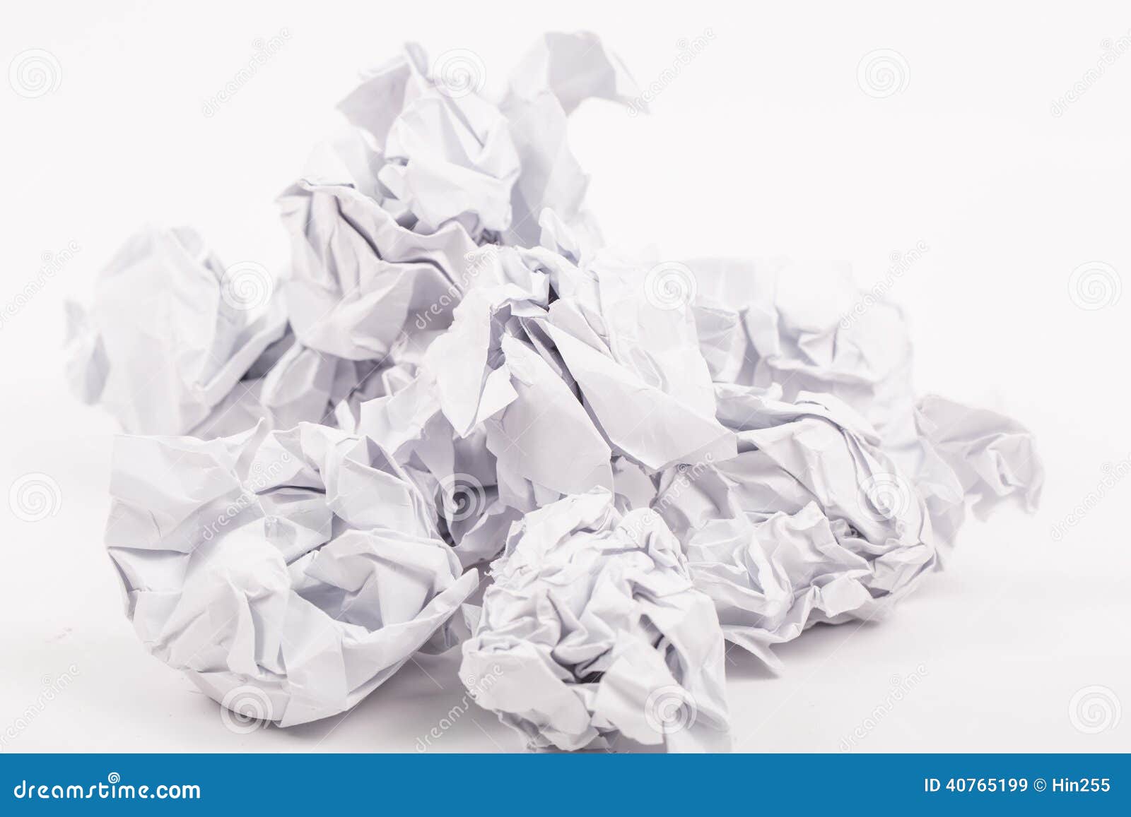Crumpled White A4 Paper Isolated Stock Image - Image of close, empty ...