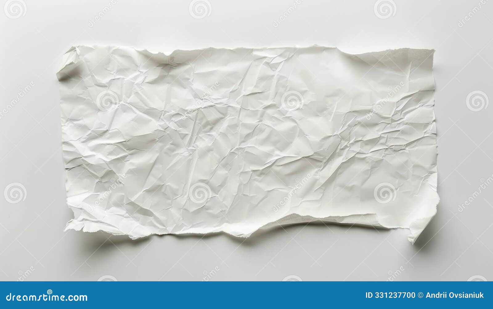 Crumpled White Paper Resting on a Flat Surface in Natural Light Stock ...