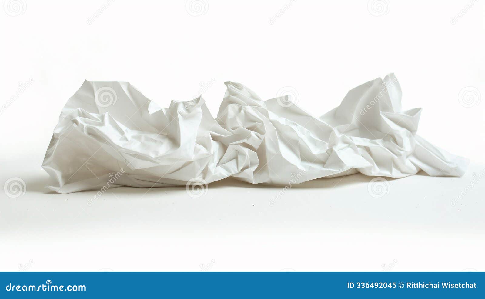 Crumpled White Paper, Simple yet Full of Potential, Its Creases Adding ...
