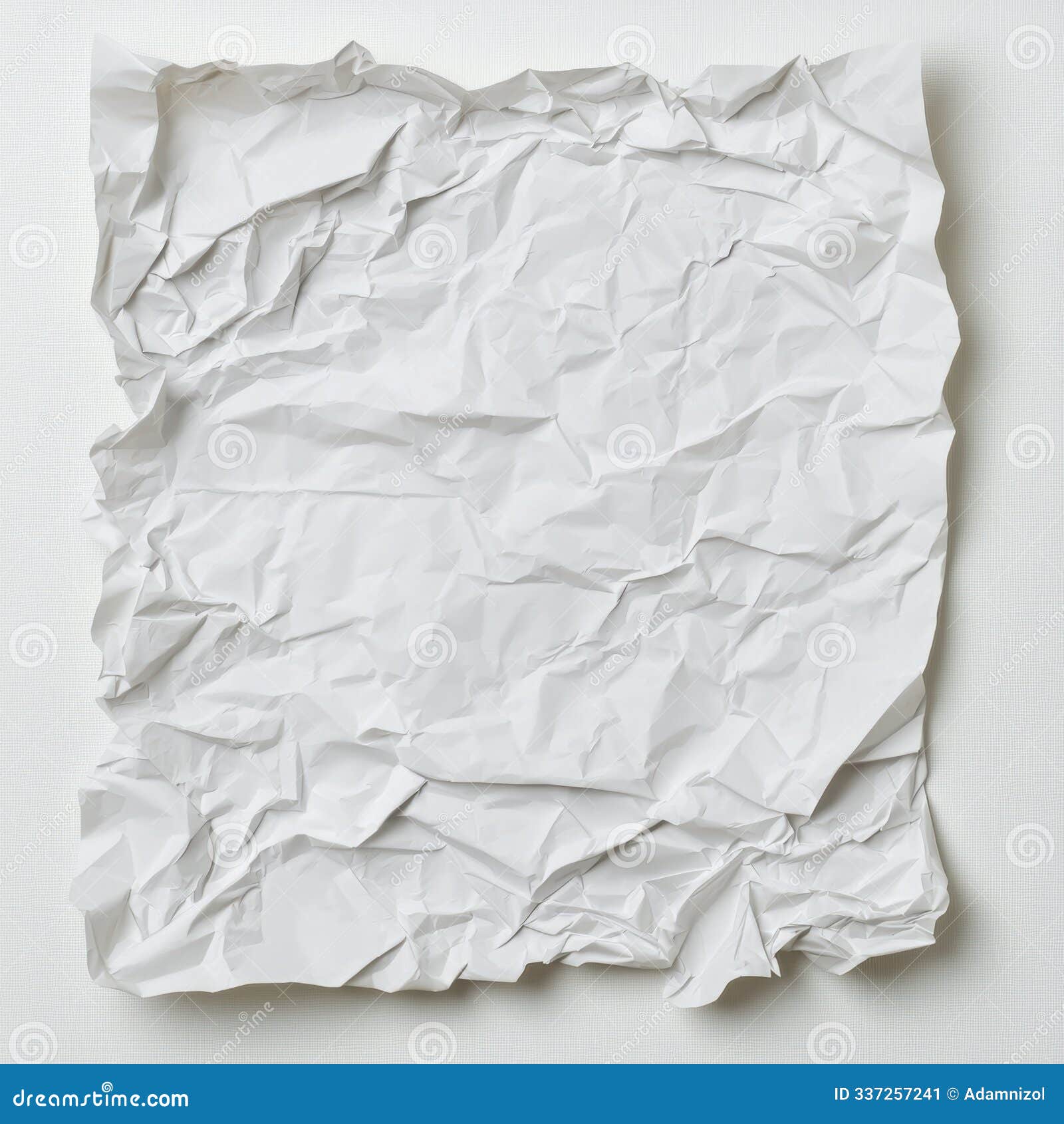 Crumpled White Paper Texture Background Stock Illustration ...
