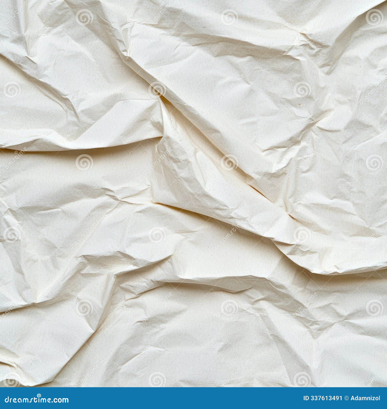 Crumpled White Paper Texture Background Stock Illustration ...