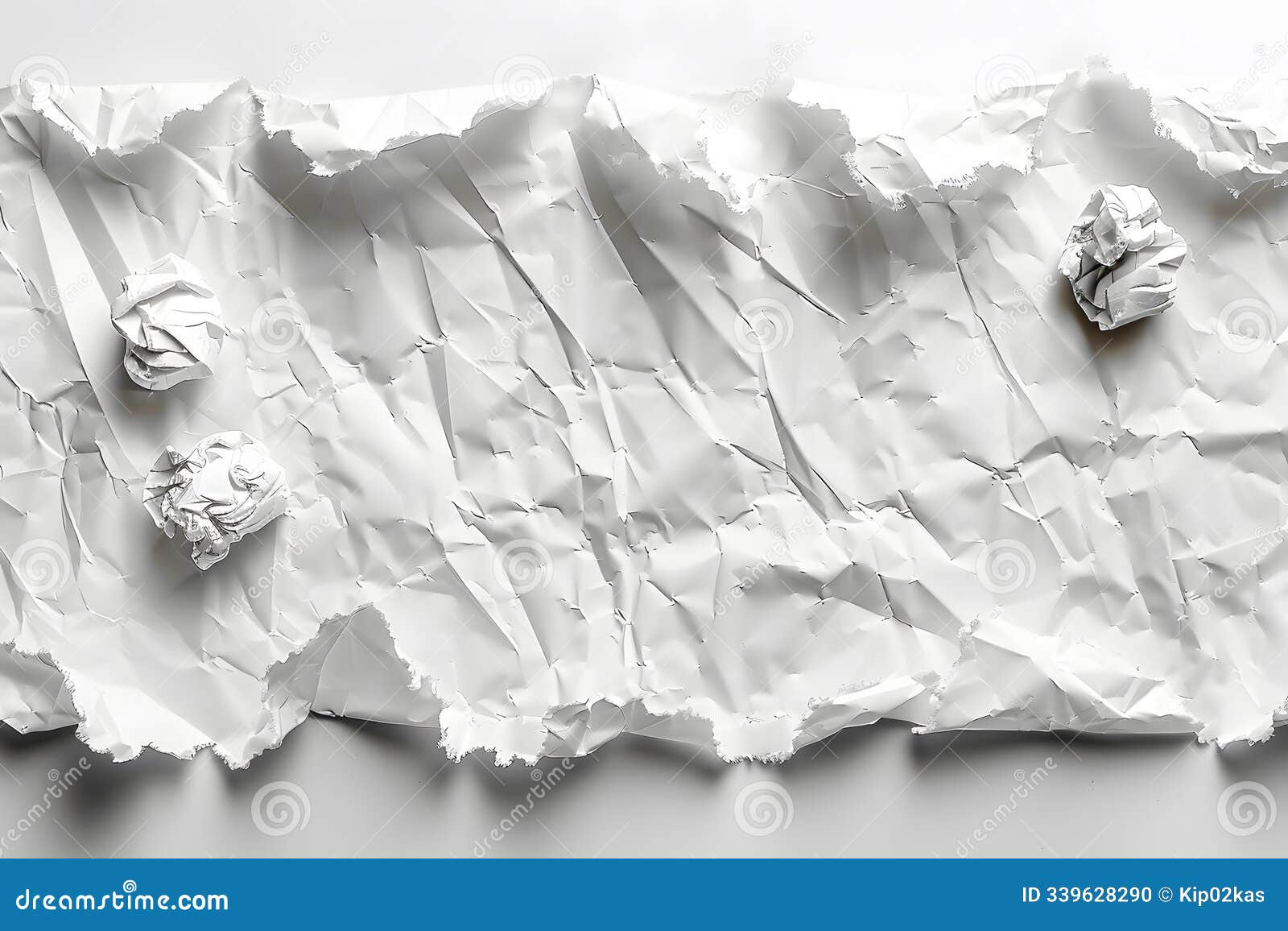 Crumpled White Paper Texture Background for Design and Creative ...