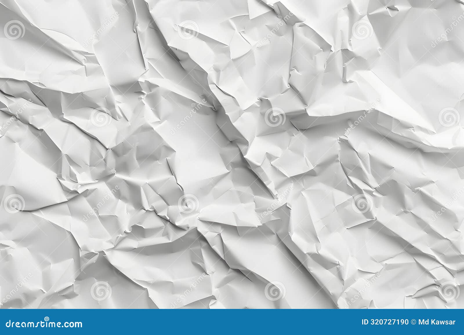 Crumpled White Paper Texture Background Stock Illustration ...