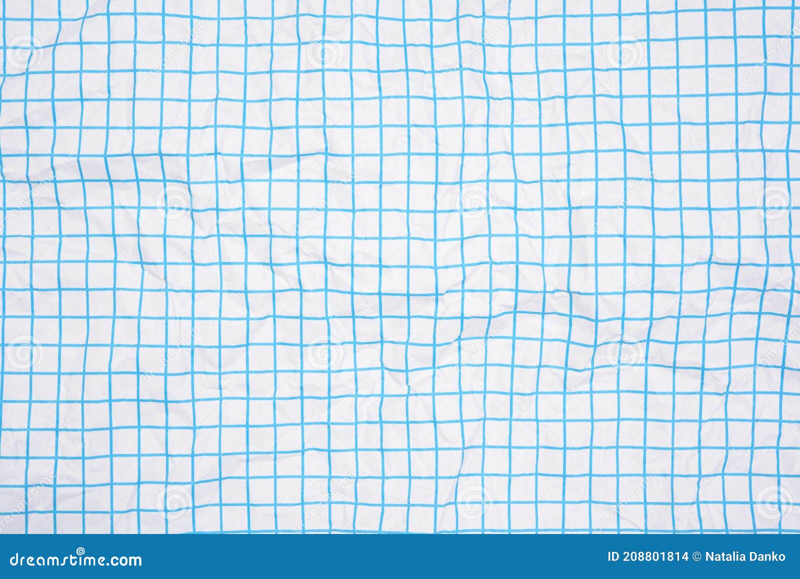 Crumpled White Paper Texture in a Cage Blue Lines Stock Photo - Image ...