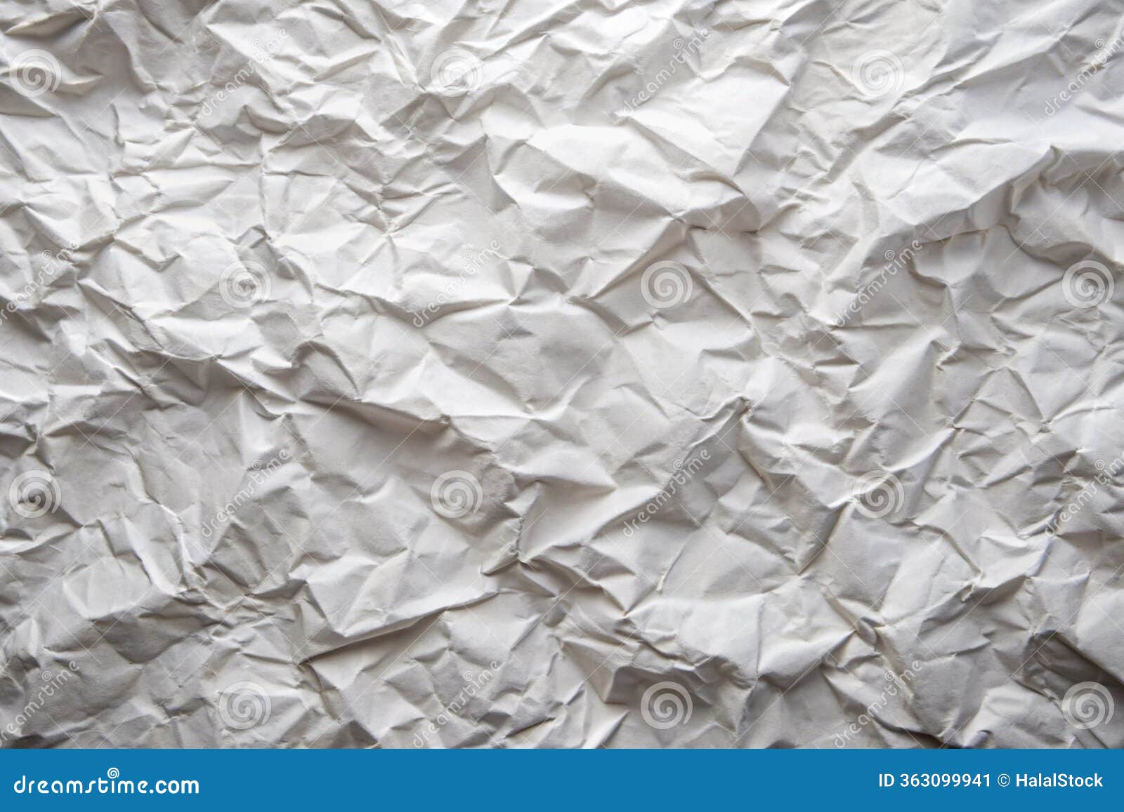 Crumpled White Paper Texture for Creative Design Stock Illustration ...