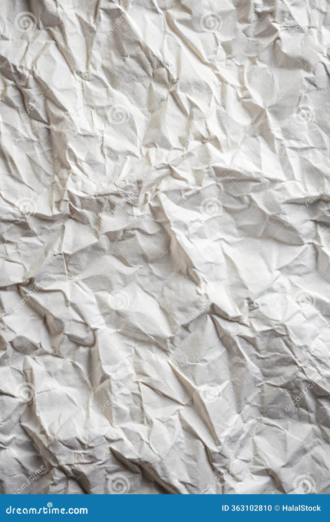 Crumpled White Paper Texture for Design Background Stock Illustration ...