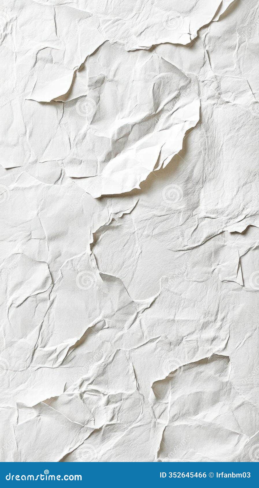 Crumpled White Paper Texture, a Grunge Background Stock Photo - Image ...